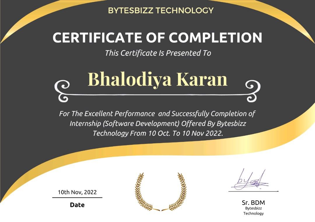 Karan Bhalodiya on LinkedIn: #internship #java Karan Bhalodiya on LinkedIn: #internship #java