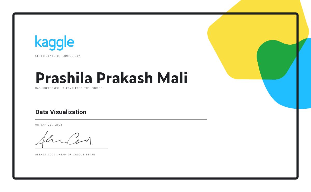 Prashila Mali on LinkedIn: 😊completed two courses on Kaggle platform# ... Prashila Mali on LinkedIn: 😊completed two courses on Kaggle platform# ...