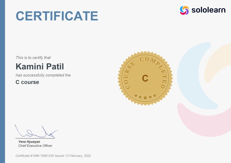 Kamini Patil on LinkedIn: #sololearn #completed Kamini Patil on LinkedIn: #sololearn #completed