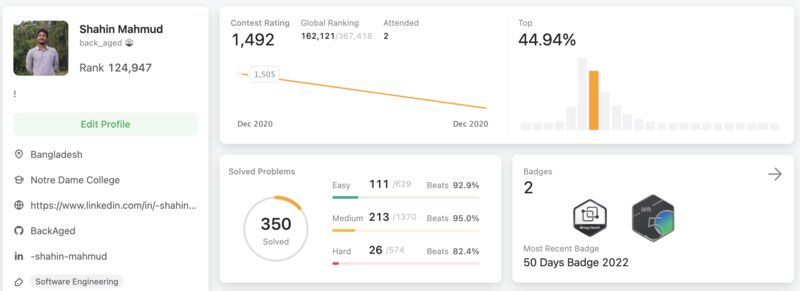 Shahin Mahmud on LinkedIn: Just solved my 350th problem on Leetcode ... Shahin Mahmud on LinkedIn: Just solved my 350th problem on Leetcode ...