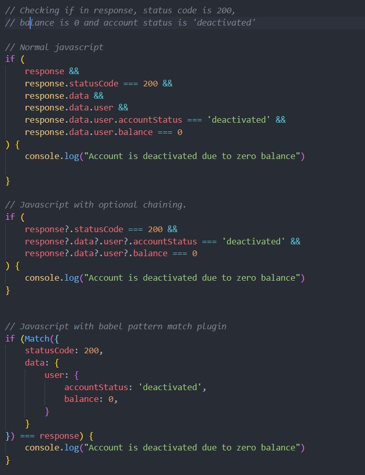 Amit Digga on LinkedIn: #patternmatchjs #javascript # ... Amit Digga on LinkedIn: #patternmatchjs #javascript # ...