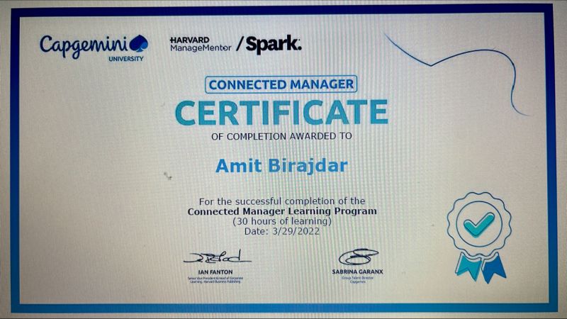 Amit Birajdar on LinkedIn: #harvardmanagementor #capgemini Amit Birajdar on LinkedIn: #harvardmanagementor #capgemini