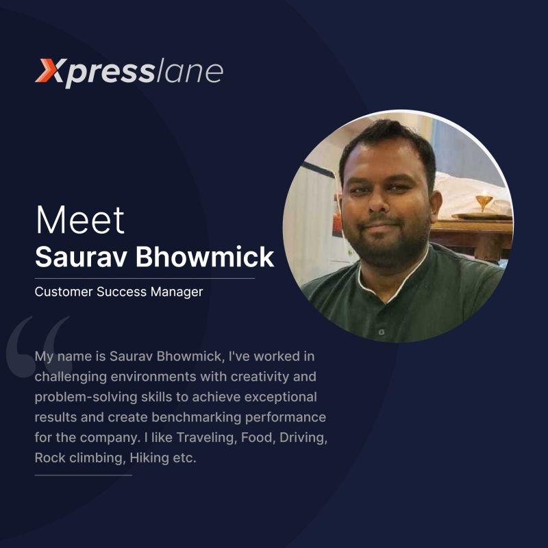 Xpresslane on LinkedIn: We are excited to welcome Saurav Bhowmick to ... Xpresslane on LinkedIn: We are excited to welcome Saurav Bhowmick to ...
