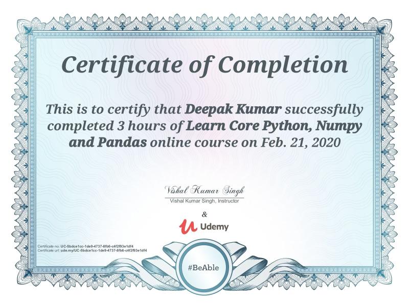 Deepak Gangwar on LinkedIn: #corepython #numpy #pandas Deepak Gangwar on LinkedIn: #corepython #numpy #pandas