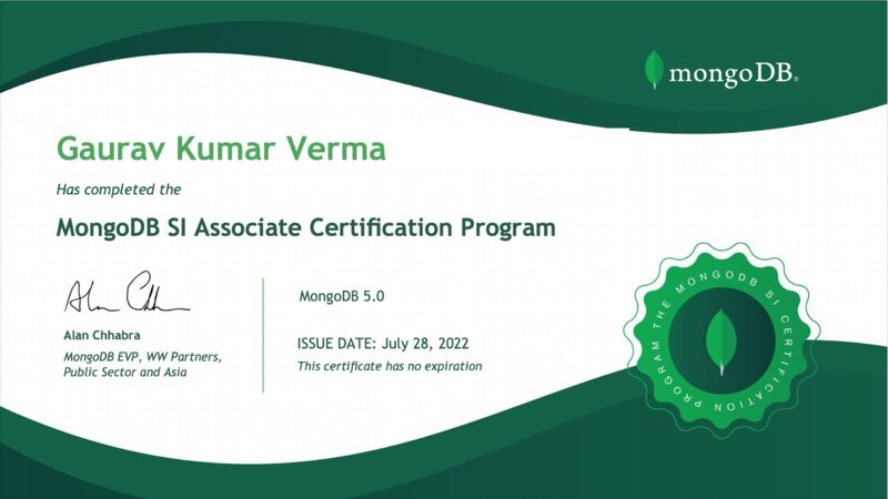 Gaurav Kumar Verma on LinkedIn: #mongodb Gaurav Kumar Verma on LinkedIn: #mongodb