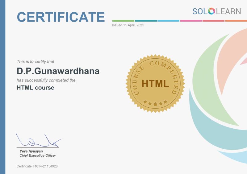 D.P. Gunawardhana on LinkedIn: #sololearn #html D.P. Gunawardhana on LinkedIn: #sololearn #html
