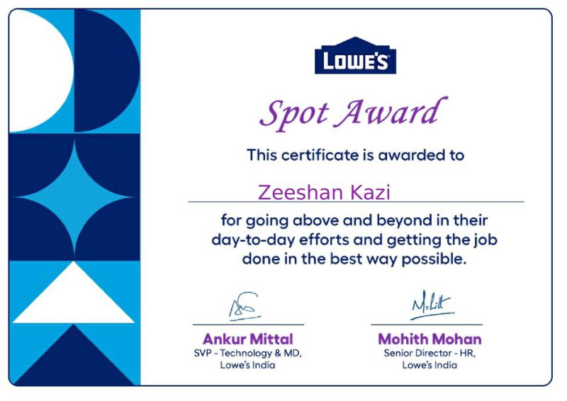Zeeshan Ahmed Kazi on LinkedIn: #lowes | 29 comments Zeeshan Ahmed Kazi on LinkedIn: #lowes | 29 comments