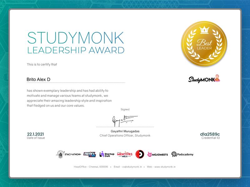 Brito Alex on LinkedIn: #studymonk Brito Alex on LinkedIn: #studymonk