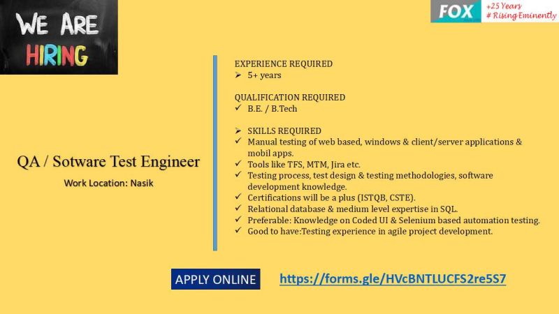 Sachin Walse on LinkedIn: #hiring #qalead #qamanual # ... Sachin Walse on LinkedIn: #hiring #qalead #qamanual # ...