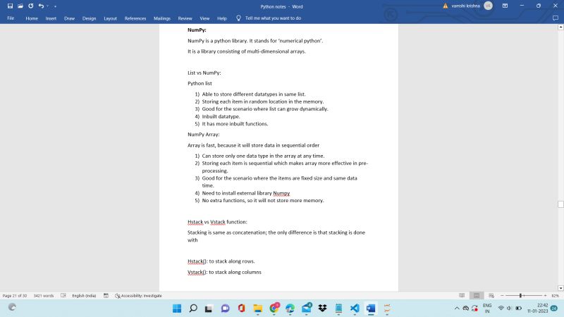 Swetha Kudikala on LinkedIn: A document on NumPy Kiran Sagar PythonLife Swetha Kudikala on LinkedIn: A document on NumPy Kiran Sagar PythonLife