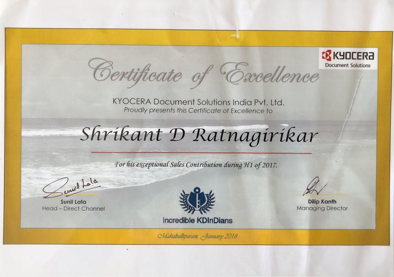 Shrikant Deepak Ratnagirikar on LinkedIn: Sales performance certificate ... Shrikant Deepak Ratnagirikar on LinkedIn: Sales performance certificate ...