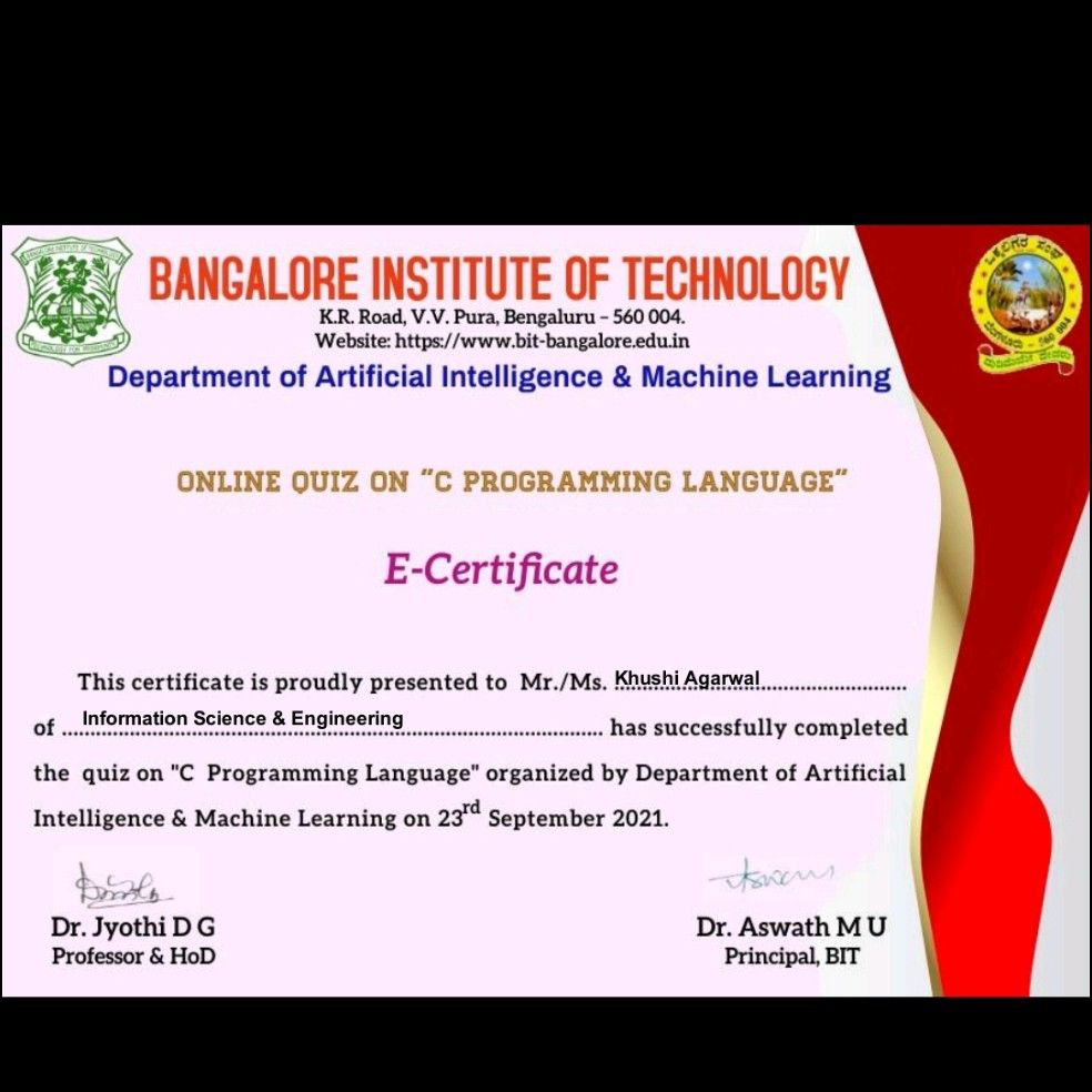 Khushi Agarwal on LinkedIn: #cprogramming #bit #coding Khushi Agarwal on LinkedIn: #cprogramming #bit #coding