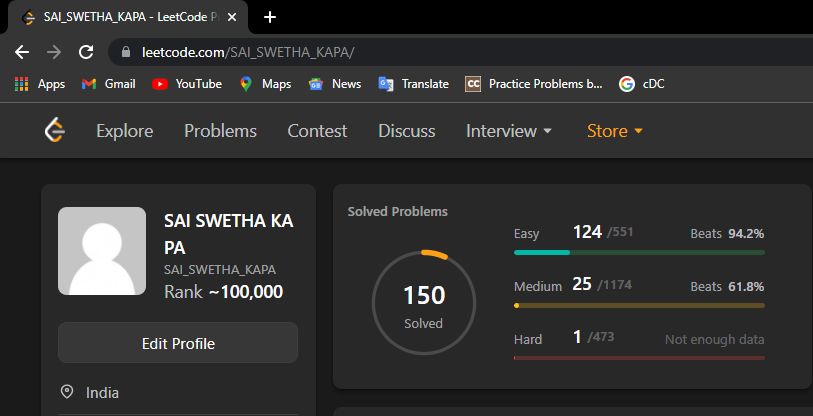 SAI SWETHA KAPA on LinkedIn: #coding #leetcode #technicalhub SAI SWETHA KAPA on LinkedIn: #coding #leetcode #technicalhub