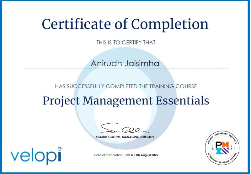 Anirudh Jaisimha, Ph.D. on LinkedIn: #projectmanagement Anirudh Jaisimha, Ph.D. on LinkedIn: #projectmanagement