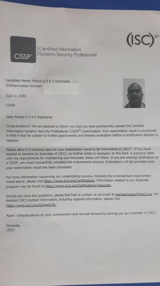 Prasad Kancharla on LinkedIn: #cissp #cissp #isc2 #cissp #security # ... Prasad Kancharla on LinkedIn: #cissp #cissp #isc2 #cissp #security # ...