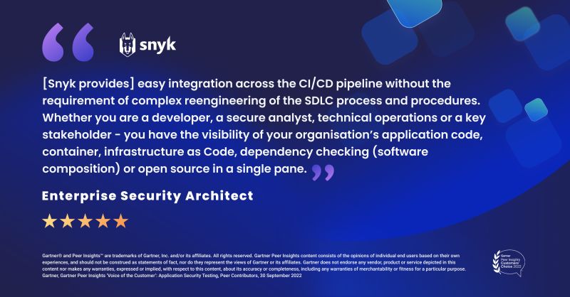 Snyk LinkedIn‘de: #gartnerpeerinsights #devsecops #appsec Snyk LinkedIn‘de: #gartnerpeerinsights #devsecops #appsec