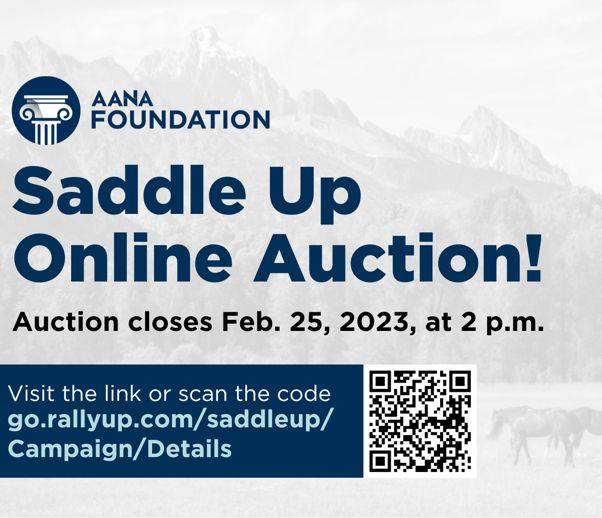 AANA Foundation on LinkedIn: AANA Foundation's Saddle Up Online Auction AANA Foundation on LinkedIn: AANA Foundation's Saddle Up Online Auction
