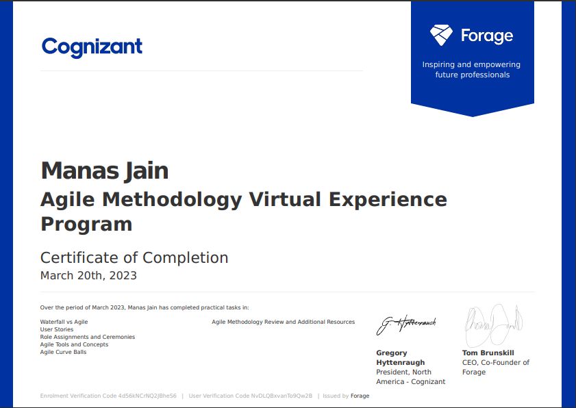 MANAS JAIN on LinkedIn: Agile Methodology Certificate MANAS JAIN on LinkedIn: Agile Methodology Certificate