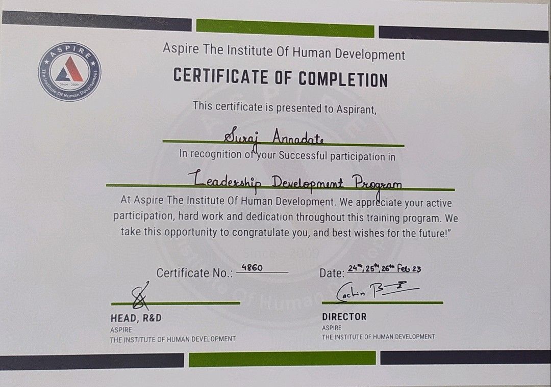 Suraj Annadate on LinkedIn: #development #leadershipdevelopment Suraj Annadate on LinkedIn: #development #leadershipdevelopment