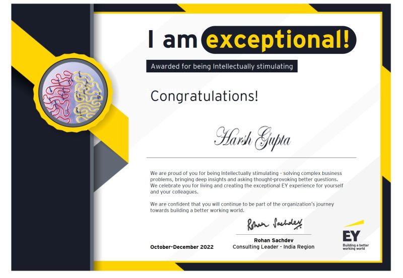 Harsh Gupta on LinkedIn: #ey #iamexceptional #articleship | 80 comments Harsh Gupta on LinkedIn: #ey #iamexceptional #articleship | 80 comments