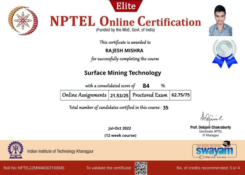Rajesh Mishra on LinkedIn: #nptel #mining Rajesh Mishra on LinkedIn: #nptel #mining
