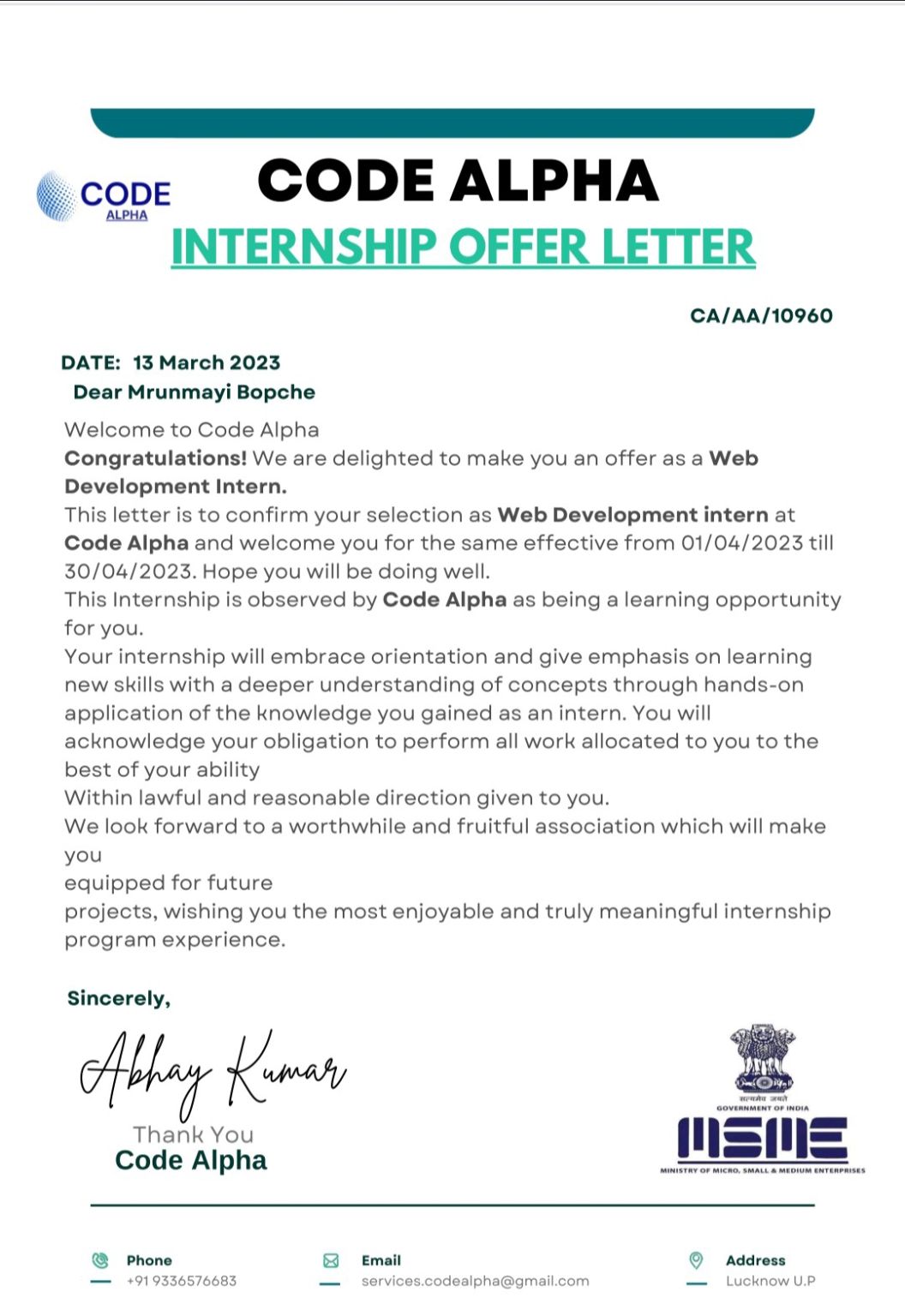 mrunmayi bopche on LinkedIn: #codealpha #internship #share mrunmayi bopche on LinkedIn: #codealpha #internship #share