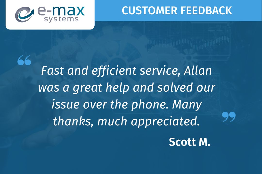 E-Max Systems on LinkedIn: #technicalsupport #customerservice #kudos # ... E-Max Systems on LinkedIn: #technicalsupport #customerservice #kudos # ...
