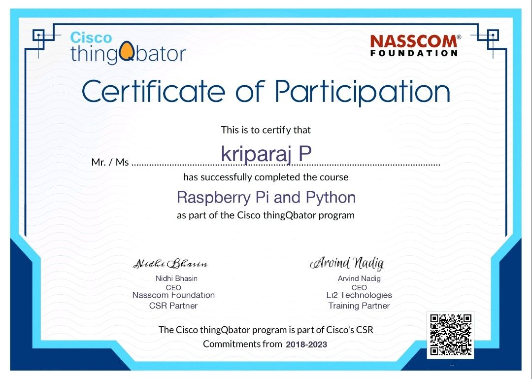 Kripa Raj on LinkedIn: #raspberry_pi #python #cisco Kripa Raj on LinkedIn: #raspberry_pi #python #cisco