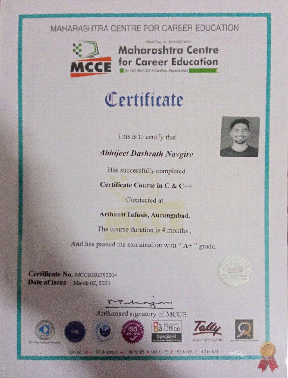 Abhijeet N. on LinkedIn: #mkcl #coding #cprogramming #c #mcce #skills # ... Abhijeet N. on LinkedIn: #mkcl #coding #cprogramming #c #mcce #skills # ...