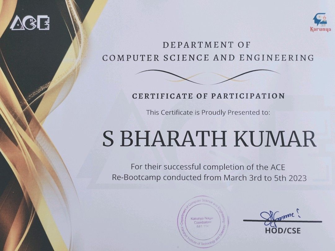 Bharath Kumar S on LinkedIn: #karunya #cse #python Bharath Kumar S on LinkedIn: #karunya #cse #python