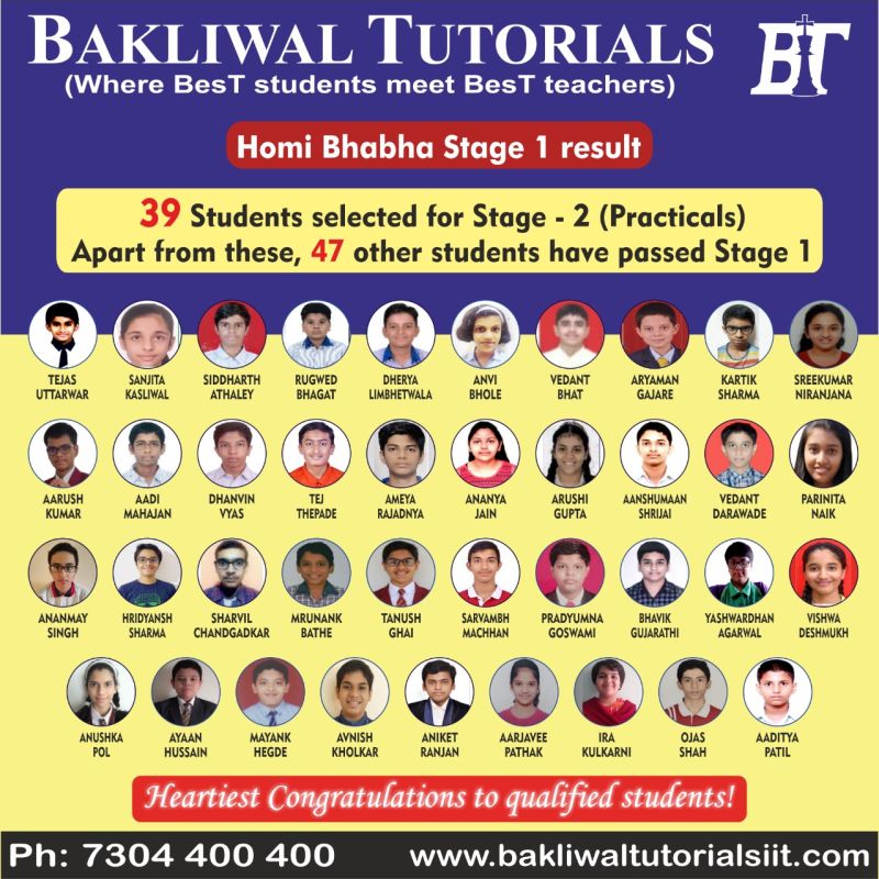 Bakliwal Tutorials Pvt Limited on LinkedIn: A staggering 39 students ... Bakliwal Tutorials Pvt Limited on LinkedIn: A staggering 39 students ...