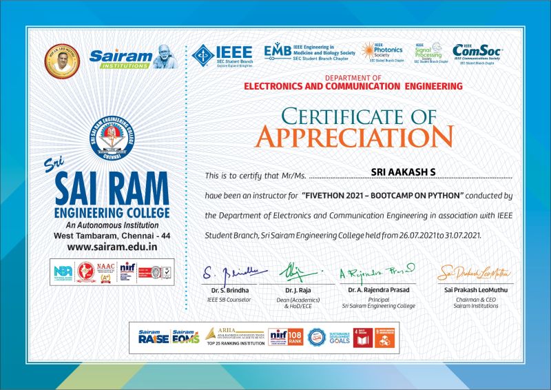 Sriaakash srikanth on LinkedIn: #python #experience #ieee Sriaakash srikanth on LinkedIn: #python #experience #ieee