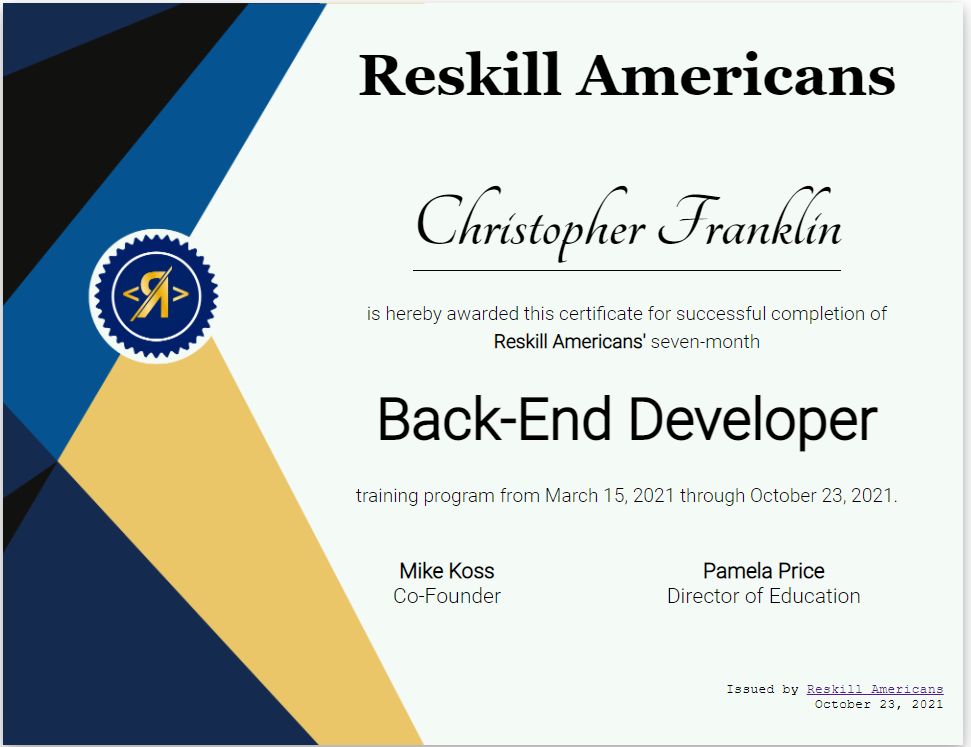 Christopher Franklin, MS on LinkedIn: #programming #python # ... Christopher Franklin, MS on LinkedIn: #programming #python # ...