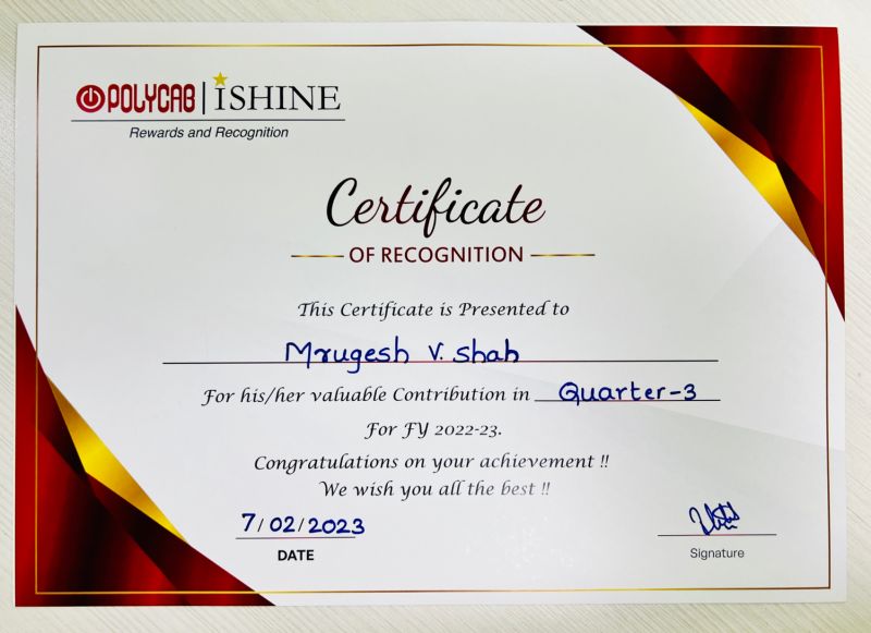 Mrugesh Shah on LinkedIn: #polycab Mrugesh Shah on LinkedIn: #polycab