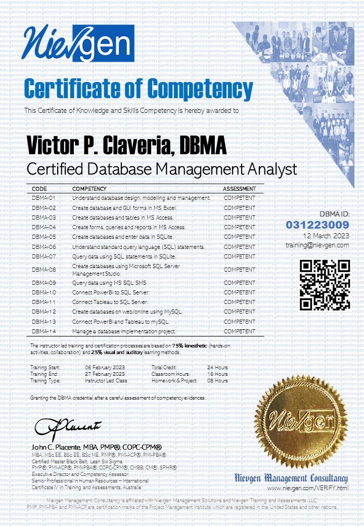 NIEVGEN John Placente, PMP, MBA, MSEE on LinkedIn: #database #nievgen # ... NIEVGEN John Placente, PMP, MBA, MSEE on LinkedIn: #database #nievgen # ...