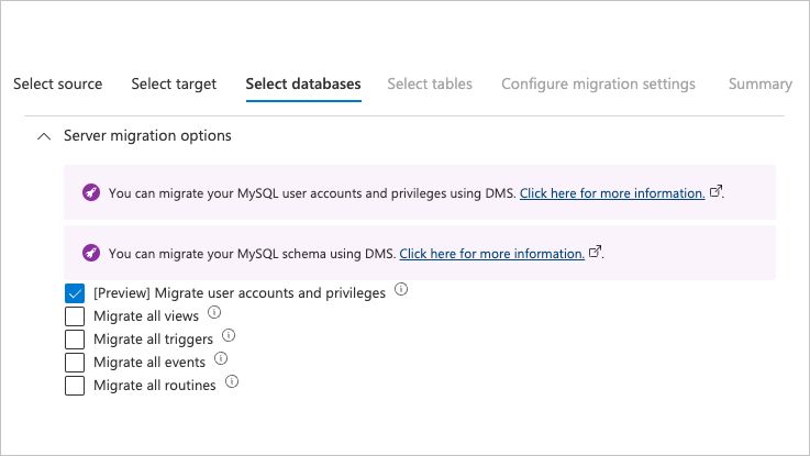 Azure Database for MySQL on LinkedIn: Azure DMS – MySQL Migrate User ... Azure Database for MySQL on LinkedIn: Azure DMS – MySQL Migrate User ...