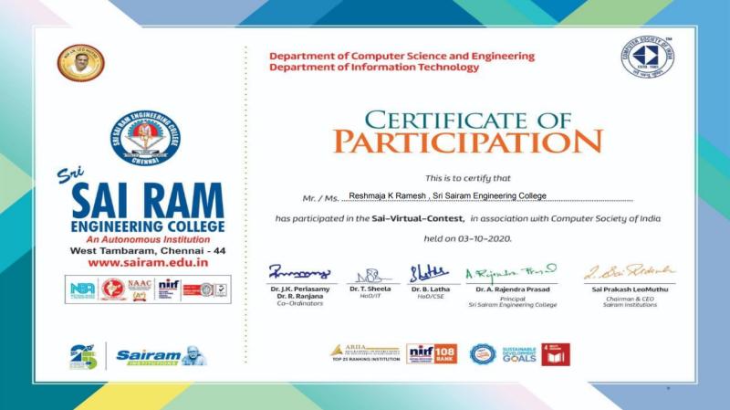 Reshmaja K Ramesh on LinkedIn: #digitallysairam #sairamengg # ... Reshmaja K Ramesh on LinkedIn: #digitallysairam #sairamengg # ...
