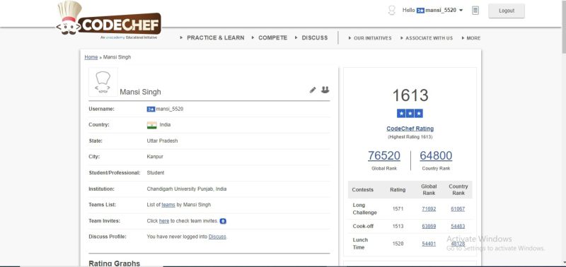 Mansi Singh on LinkedIn: #codechef #coders Mansi Singh on LinkedIn: #codechef #coders