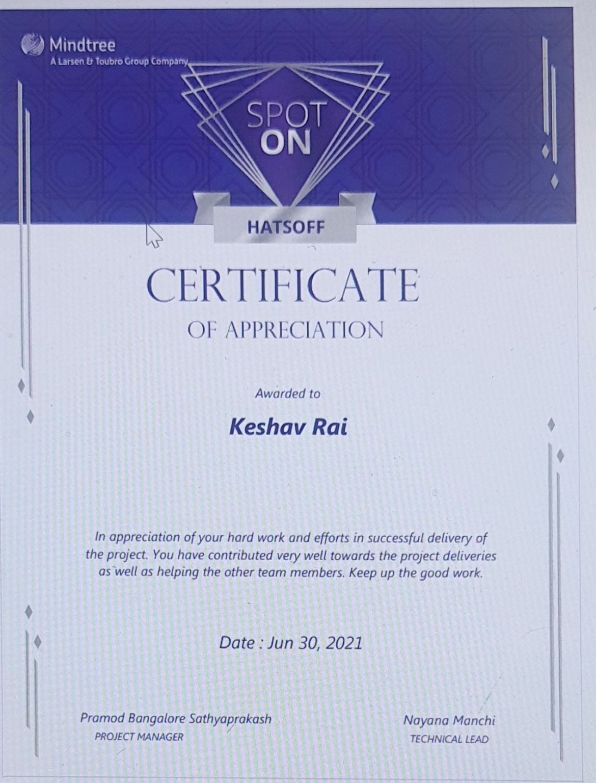 Keshav Rai on LinkedIn: #mindtree Keshav Rai on LinkedIn: #mindtree