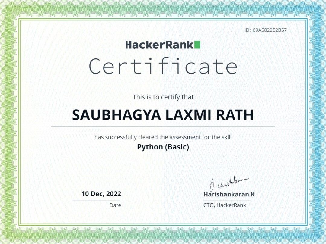 Saubhagya laxmi Rath on LinkedIn: #python #hackerrank # ... Saubhagya laxmi Rath on LinkedIn: #python #hackerrank # ...