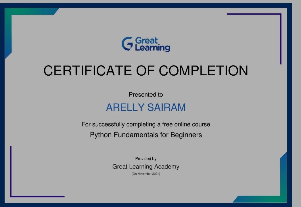 Sairam Arelly on LinkedIn: #pythonprogramming Sairam Arelly on LinkedIn: #pythonprogramming