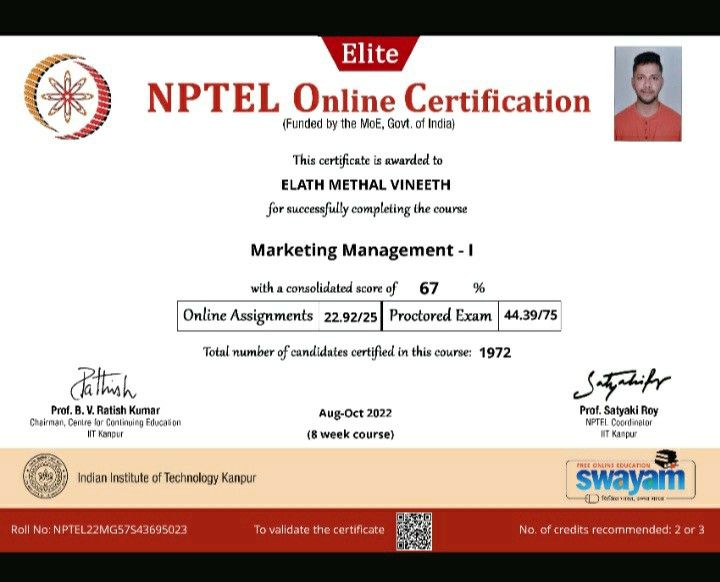 Vineeth Nambiar on LinkedIn: #nptel Vineeth Nambiar on LinkedIn: #nptel