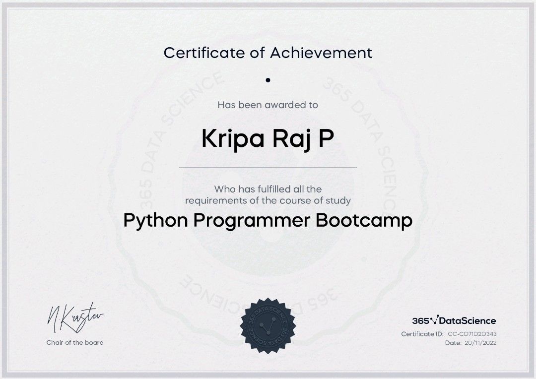 Kripa Raj on LinkedIn: #python #datascience #programmer Kripa Raj on LinkedIn: #python #datascience #programmer