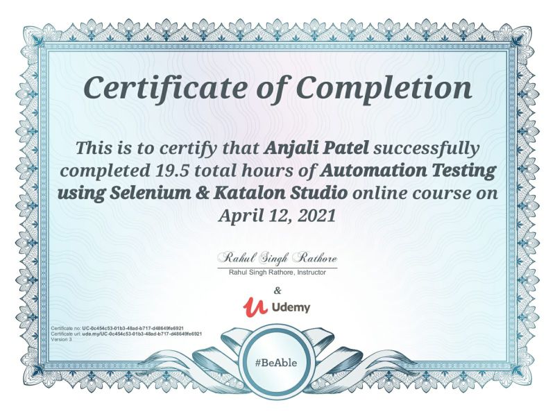 Anjali Patel on LinkedIn: #qaengineer #automationtesting #katalonstudio ... Anjali Patel on LinkedIn: #qaengineer #automationtesting #katalonstudio ...