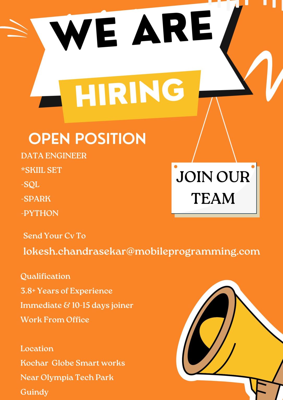 Lokesh C on LinkedIn: #programming #dataengineer #experience #hiring # ... Lokesh C on LinkedIn: #programming #dataengineer #experience #hiring # ...