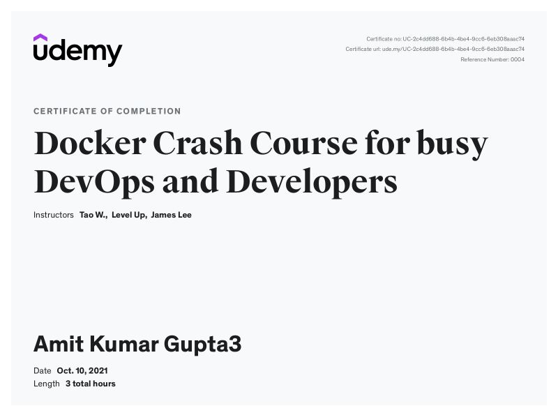 Amit K Gupta on LinkedIn: #docker #udemy #devops Amit K Gupta on LinkedIn: #docker #udemy #devops