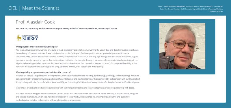 Veterinary Health Innovation Engine on LinkedIn: Prof. Alasdair Cook ... Veterinary Health Innovation Engine on LinkedIn: Prof. Alasdair Cook ...