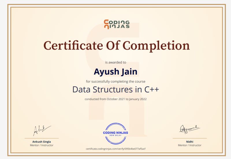 Ayush Jain on LinkedIn: #coding #algorithms #datastructures #codingninjas Ayush Jain on LinkedIn: #coding #algorithms #datastructures #codingninjas