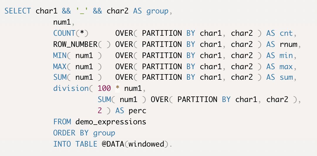SAP Developers on LinkedIn: In ABAP SQL, a window expression uses a ... SAP Developers on LinkedIn: In ABAP SQL, a window expression uses a ...