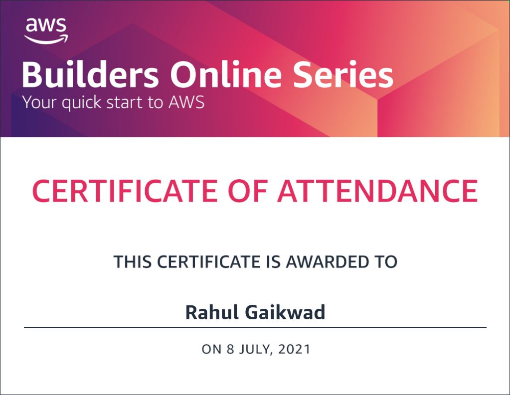 Dr. Rahul Gaikwad on LinkedIn: #aws #builders #series #devops #cloud Dr. Rahul Gaikwad on LinkedIn: #aws #builders #series #devops #cloud